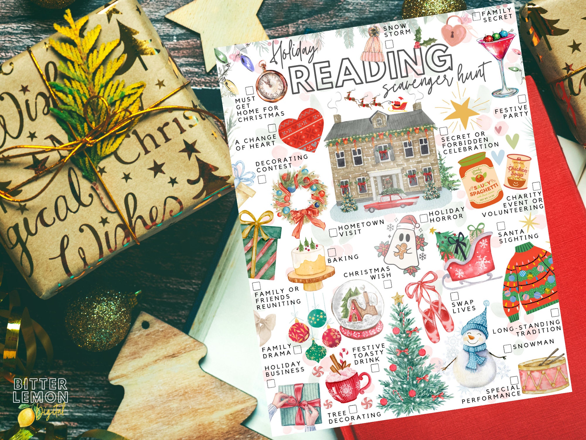 Printable Holiday Reading Scavenger Hunt Christmas Reading - Etsy