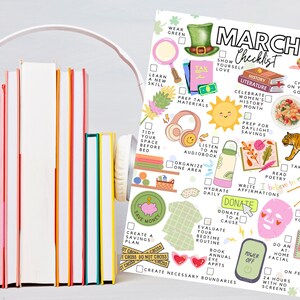 Printable March Checklist | March Bucket List - Etsy
