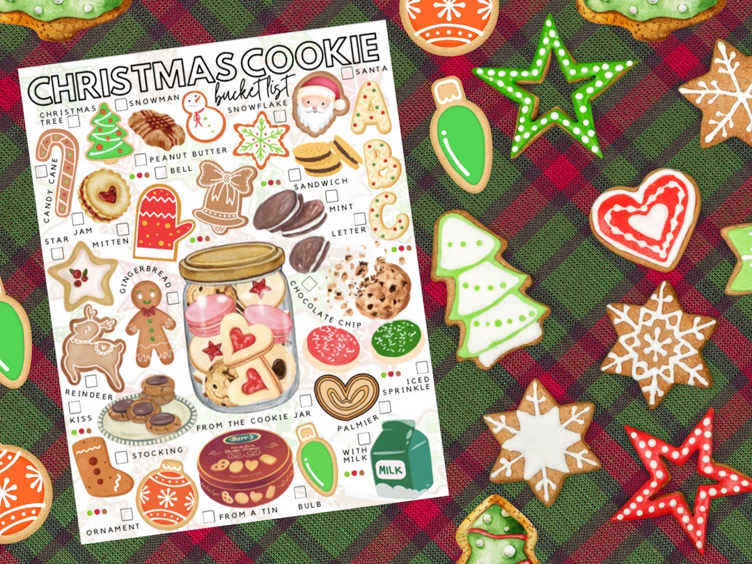 Printable Christmas Cookie Bucket List (PDF) - Etsy
