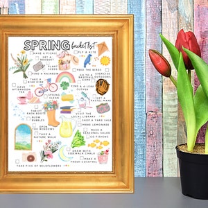 Printable Spring Bucket List | Spring To-do Checklist - Etsy