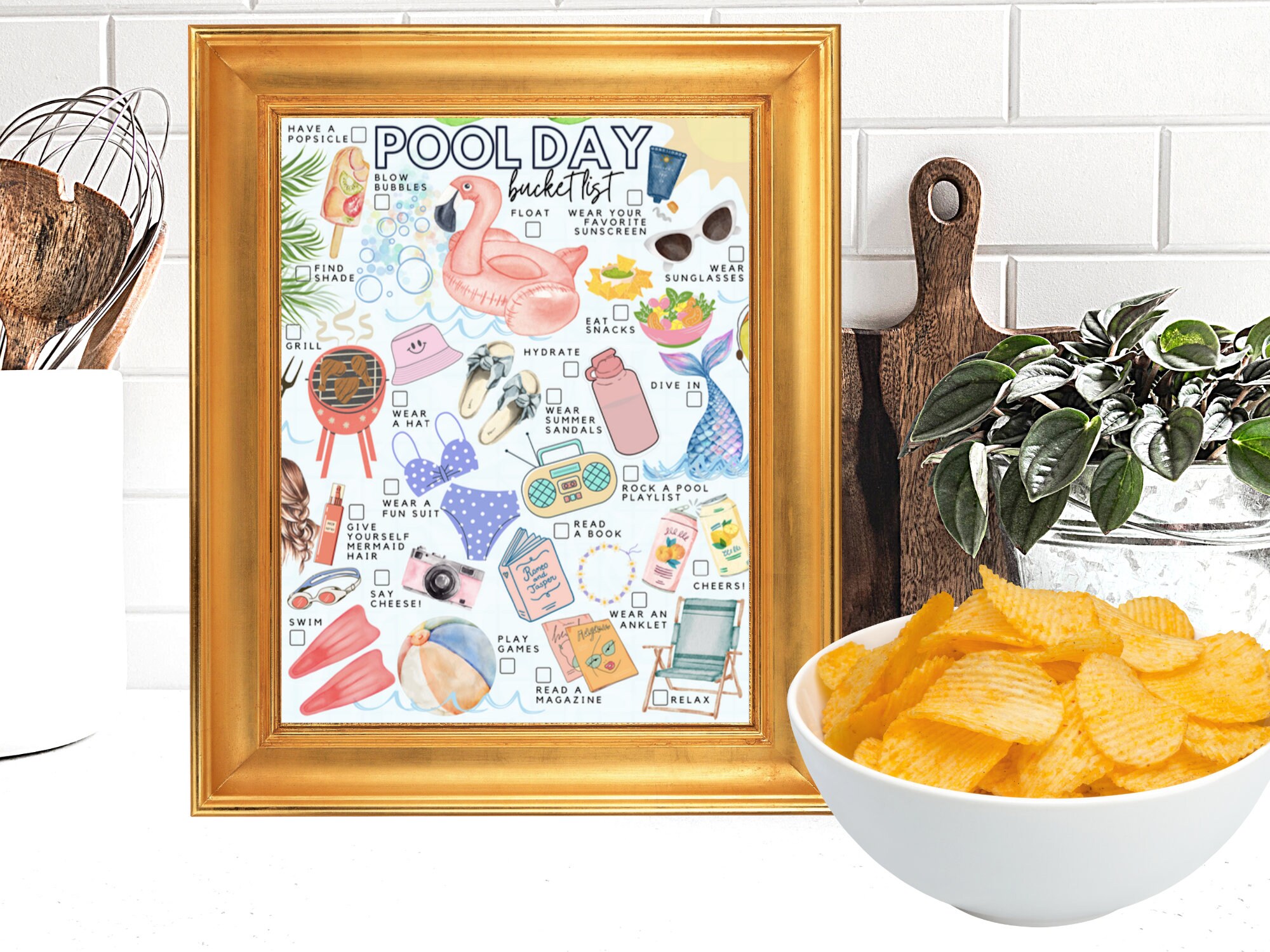 Printable Pool Day Bucket List Pool Day To-do List - Etsy