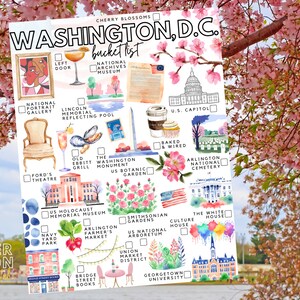 Washington D.C. Bucket List Printable: City To-do Checklist (PDF) - Etsy