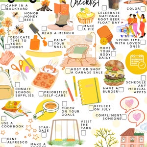 Printable August Checklist | August Bucket List - Etsy