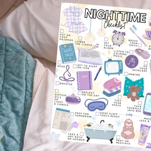Printable Nighttime Checklist | Bedtime Routine To-do List - Etsy