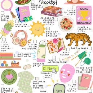 Printable March Checklist | March Bucket List - Etsy