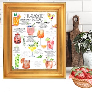 Printable Classic Mocktail List | Flavorful Non-alcoholic Drink Recipes ...