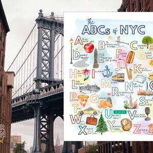 Abcs of NYC Printable | New York City Alphabet Print - Etsy