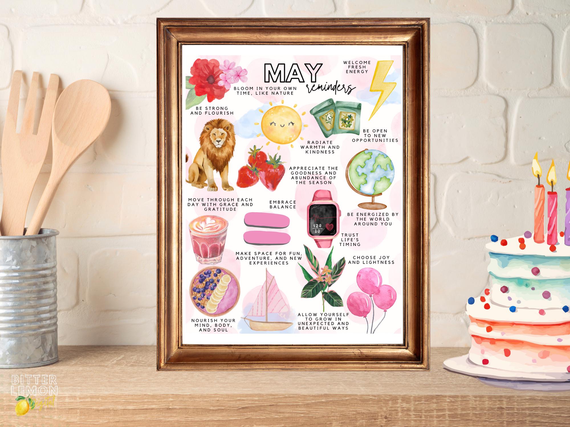 Printable May Reminders List | May Affirmations - Etsy