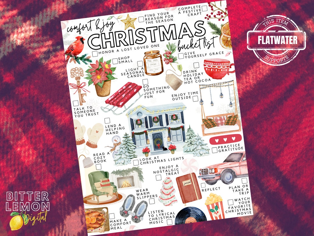 Comfort & Joy Christmas Bucket List: Holiday Activities (PDF Download ...