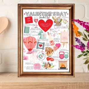 Printable Valentine's Day Bucket List | Valentine's Day To-do List - Etsy