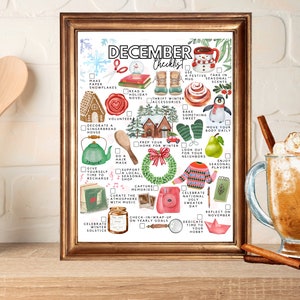 Printable December Checklist | December Bucket List - Etsy