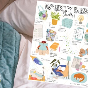 Printable Weekly Reset Checklist | Weekly Routine To-do List - Etsy