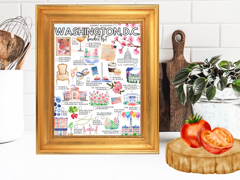 Washington D.C. Bucket List Printable: City To-do Checklist (PDF) - Etsy