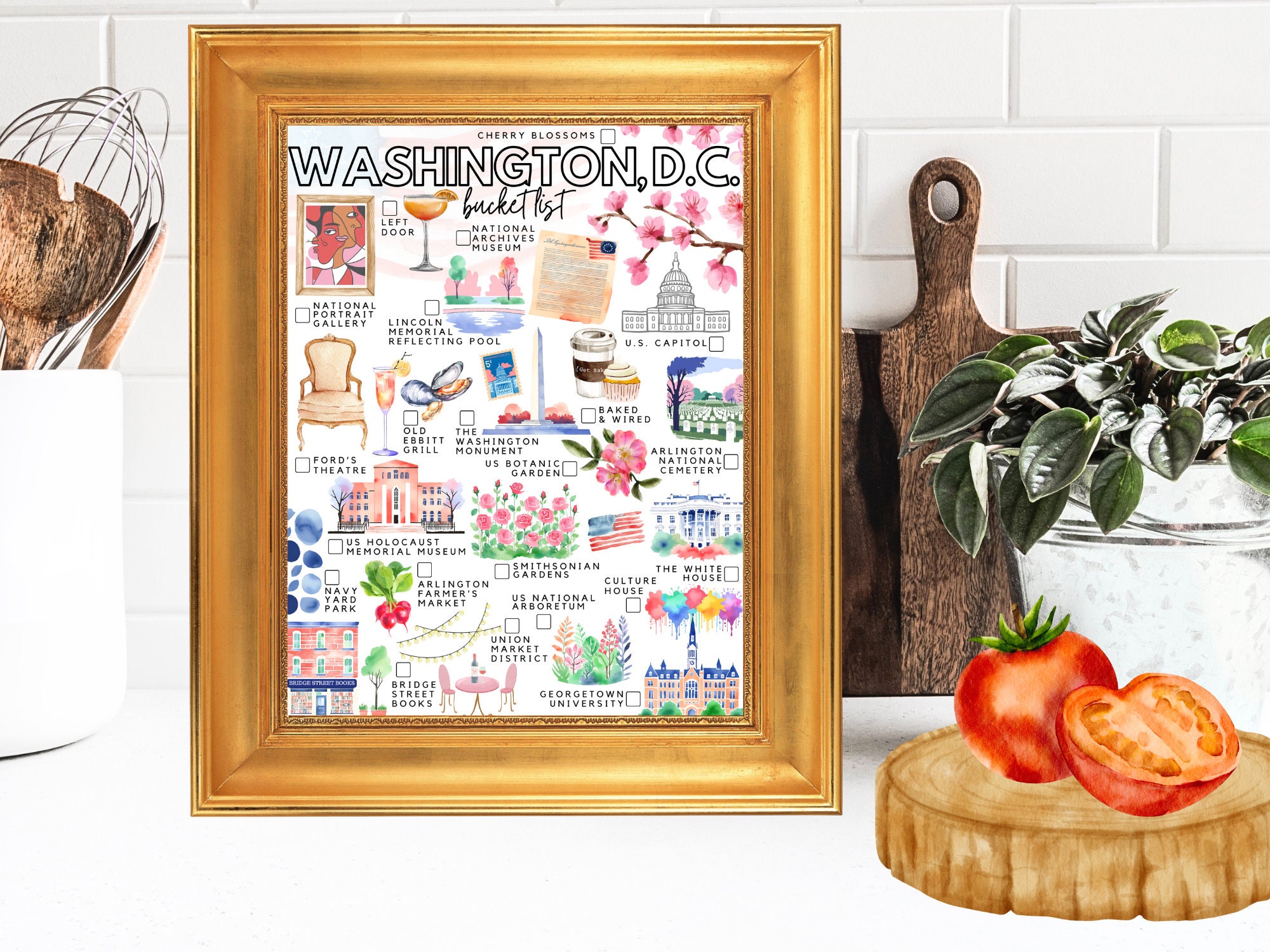 Printable Washington, D.C. Bucket List Washington, D.C. To-do List - Etsy