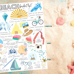 Printable Beach Bucket List | Beach To-do List - Etsy