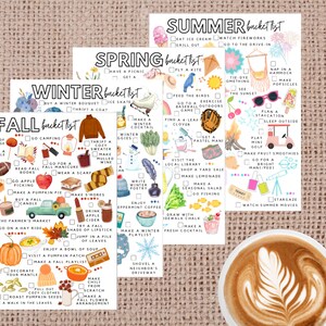 Printable Seasonal Bucket List Value Pack of 4 Seasonal To-do Lists - Etsy