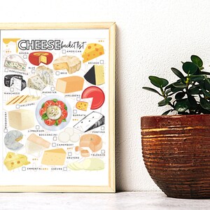 Printable Cheese Bucket List: Foodie Gift (PDF Download) - Etsy