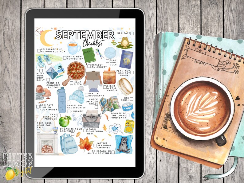 Printable September Checklist | September Bucket List - Etsy