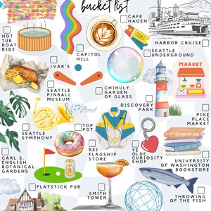 Printable Seattle Bucket List: To-do Checklist (PDF Download) - Etsy