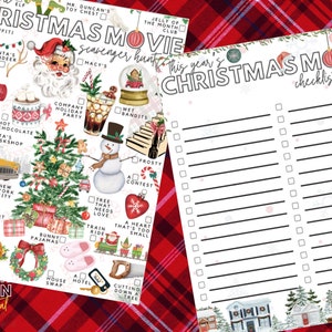 Christmas Movie Scavenger Hunt & Checklist (printable PDF) - Etsy