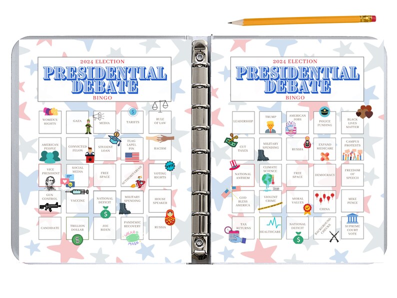 2024 Presidential Debate Printable BINGO Pack of 6 | Election Debate ...