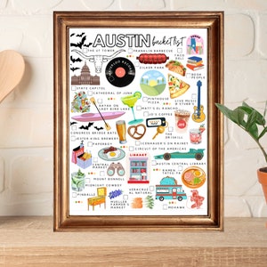 Printable Austin Texas Bucket List | Austin Texas To-do List - Etsy