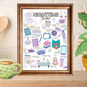 Printable Nighttime Checklist | Bedtime Routine To-do List - Etsy