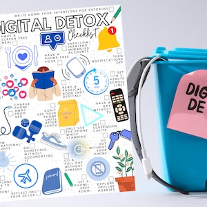 Printable Digital Detox Checklist | Social Media Detox To-do List - Etsy