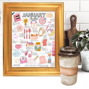 Printable January Checklist | January Bucket List - Etsy
