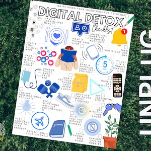 Printable Digital Detox Checklist | Social Media Detox To-do List - Etsy