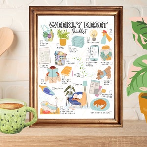 Printable Weekly Reset Checklist | Weekly Routine To-do List - Etsy
