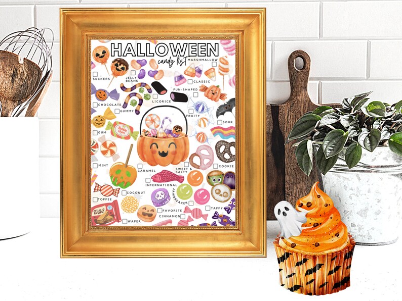 Printable Halloween Candy List | Trick-or-treat Candy Checklist - Etsy