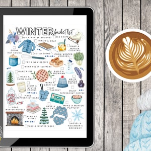Printable Monthly Winter Checklist Value Pack | January February March ...