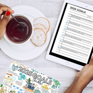 Printable 2025 Goals Checklist | 2025 New Year's Resolutions List - Etsy