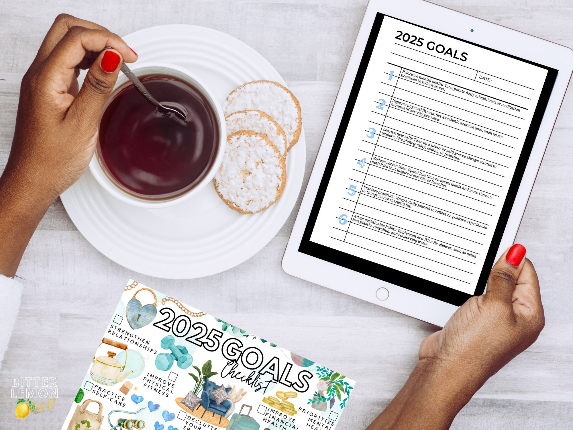 Printable 2025 Goals Checklist | 2025 New Year's Resolutions List - Etsy