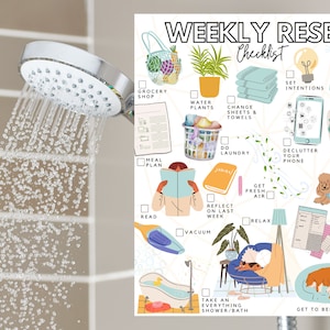 Printable Weekly Reset Checklist | Weekly Routine To-do List - Etsy