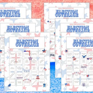 2024 Presidential Election Coverage Printable BINGO Pack of 20 ...