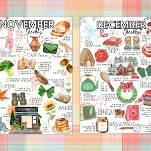 Printable Monthly Checklists Set of 12 | Annual Monthly Value Pack - Etsy