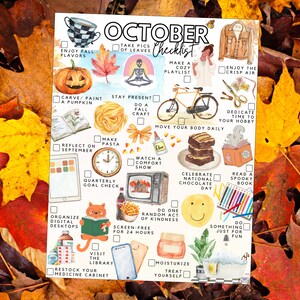 Printable Monthly Fall Checklist Value Pack | October November December ...