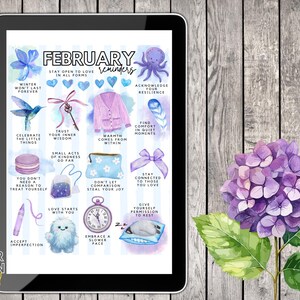 Printable February Reminders List | February Affirmations - Etsy