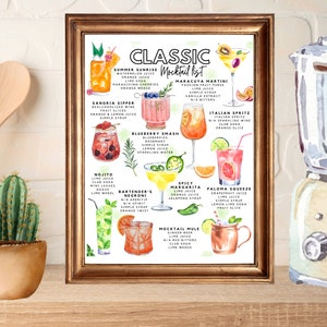 Printable Classic Mocktail List | Flavorful Non-alcoholic Drink Recipes ...