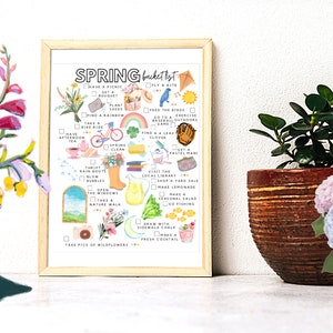 Printable Spring Bucket List | Spring To-do Checklist - Etsy