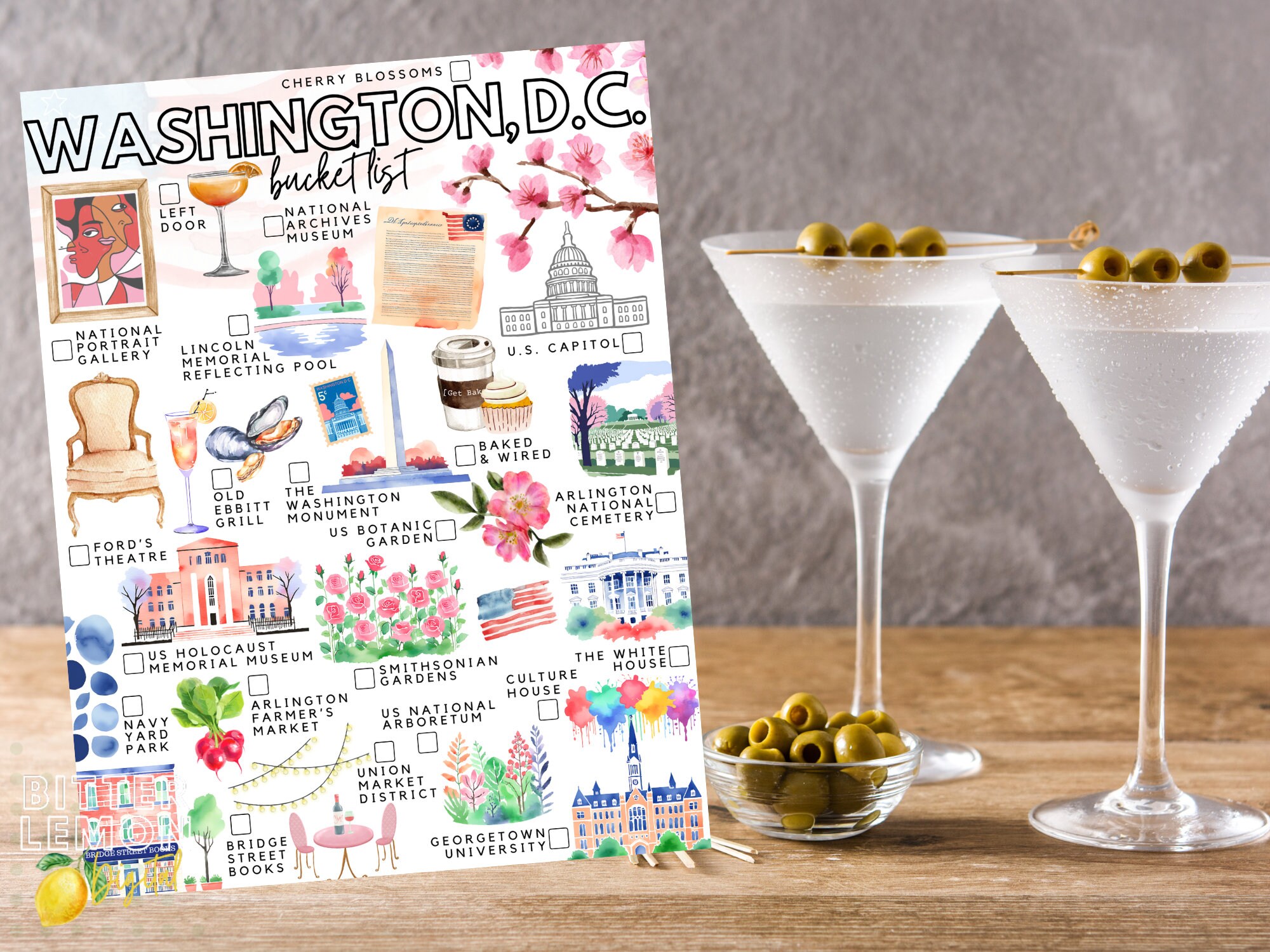 Printable Washington, D.C. Bucket List Washington, D.C. To-do List - Etsy