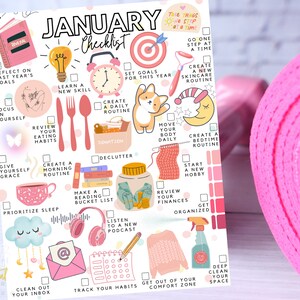 Printable January Checklist January Bucket List - Etsy