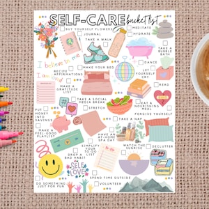 Printable Self-care Bucket List Self-love To-do List - Etsy