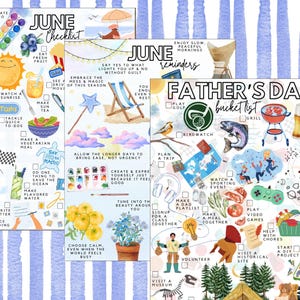 June Printable List Value Pack: Checklist, Reminders, Bucket List (PDF ...