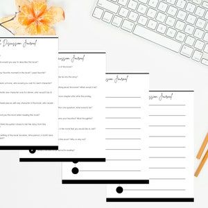 Book Club Discussion Journal Printable Black Dots - Etsy