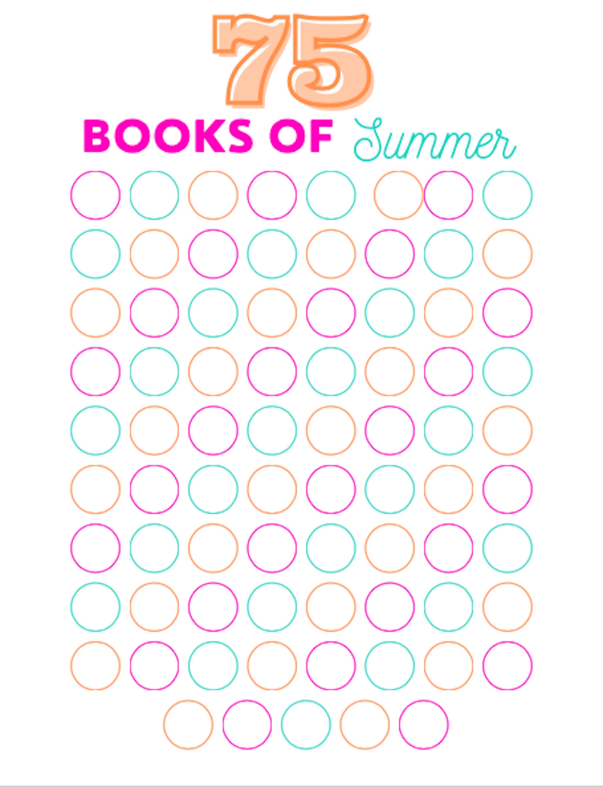 75 Book Tracker Printable Pages Seasonal - Etsy