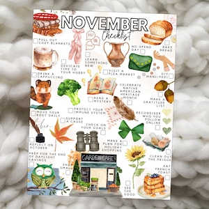 Printable November Checklist | November Bucket List - Etsy