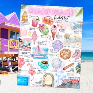 Printable Miami Beach Bucket List | Miami Florida To-do List - Etsy